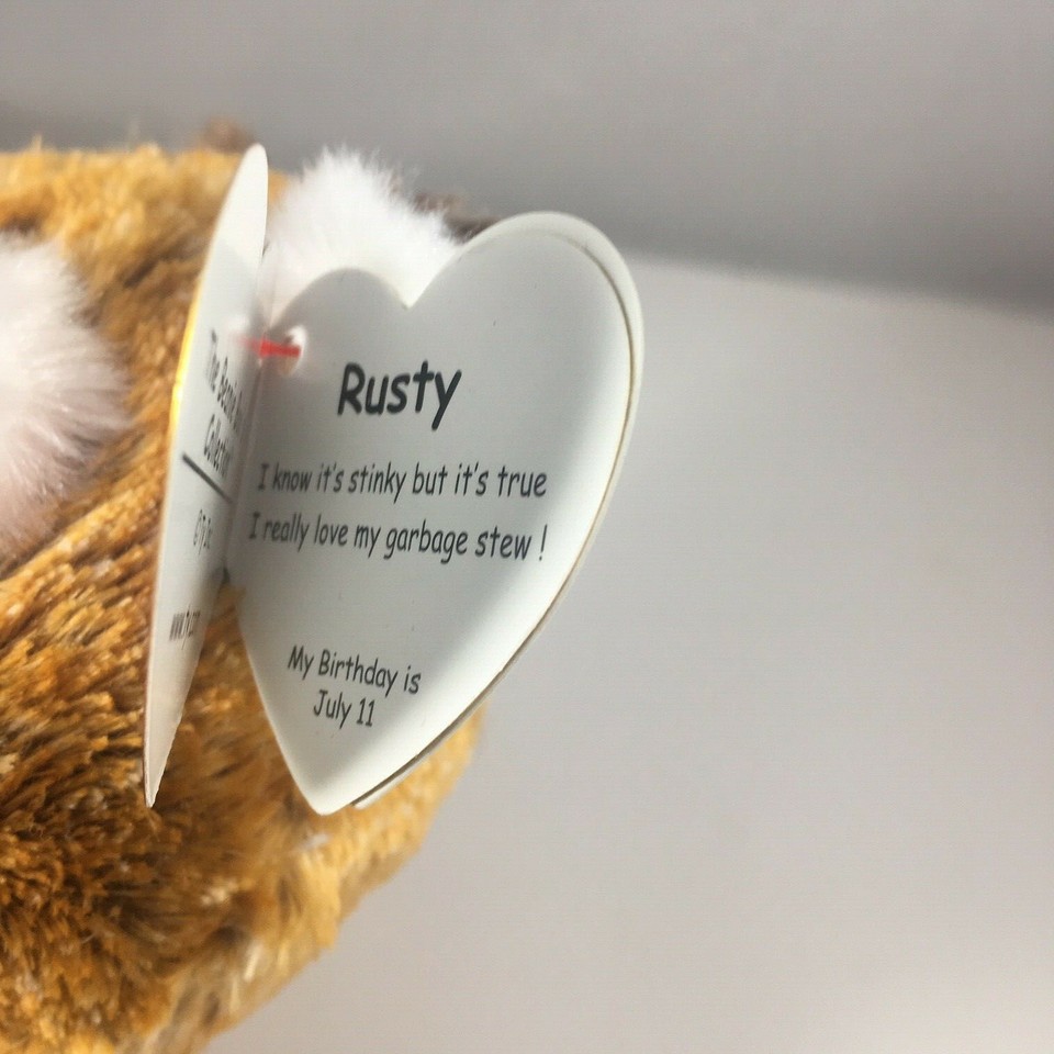 Ty Beanie Boos - RUSTY the Raccoon (6 Inch) NEW - MINT with MINT TAGS ...
