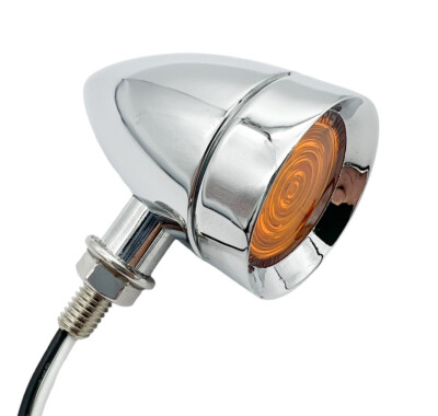 Universal Chrome Amber LED / Lens Mini Bullet Light For Motorcycle Hot ...