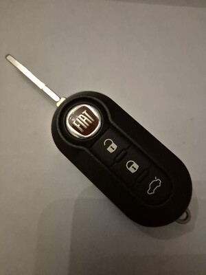 GENUINE FIAT 500 BRAVA PANDA STILO ETC 3 BUTTON REMOTE ALARM FLIP UNCUT ...