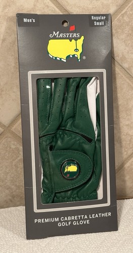 2024 Masters Premium Cabretta Leather Mens Small Green Golf Glove w ...