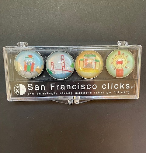 iPOP San Francisco Magnets "Clicks" ~ Artwork by Jessie Moore ~ Set of ...