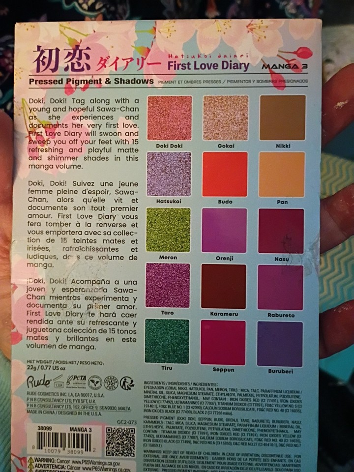 Rude Cosmetics Manga Collection & Shadows Palette - First Love Diary-0. ...