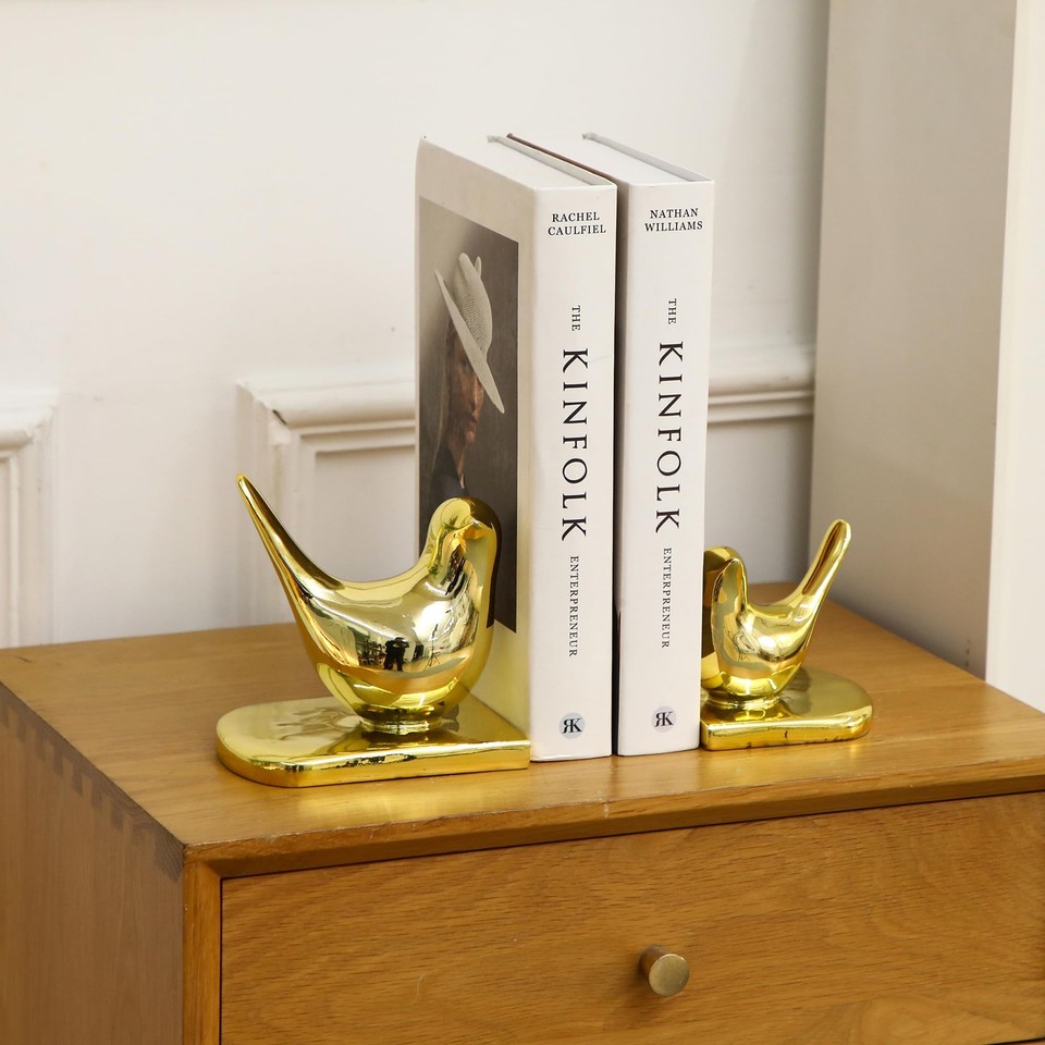 Bird Bookends Decorative Book Ends Book Shelf Decor Coffee Table Decor ...