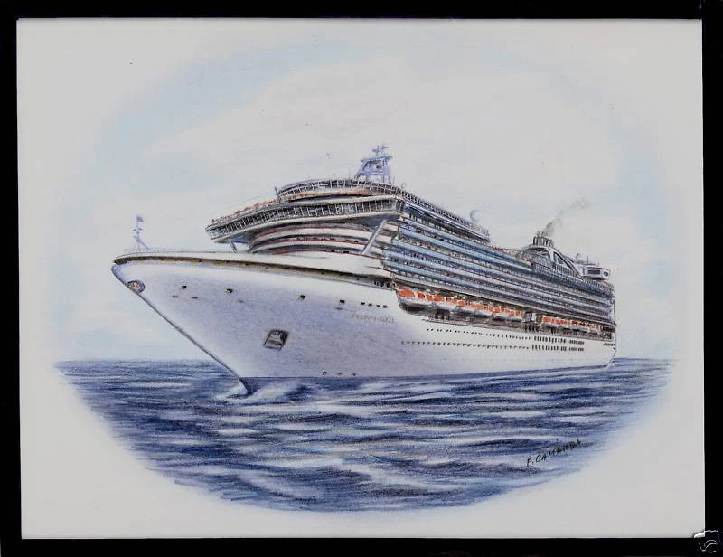 Princess Cruise Ship Drawing