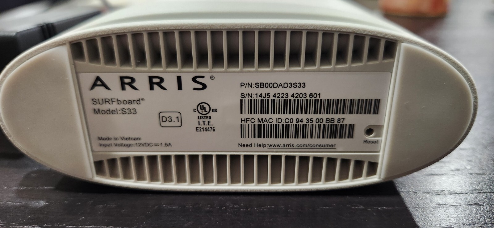 ARRIS Surfboard S33 Modem | eBay