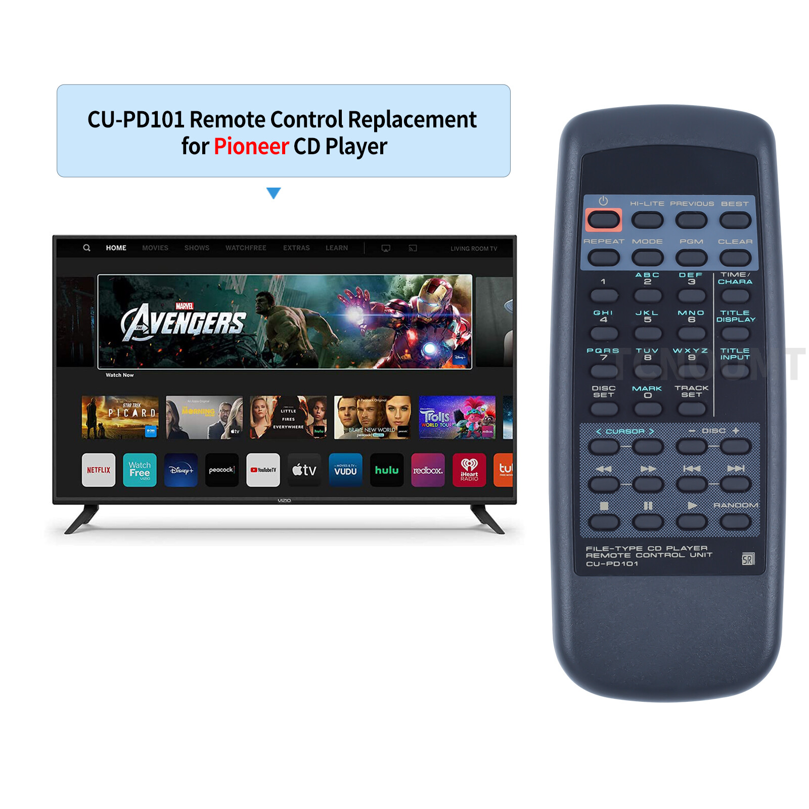 New CU-PD101 Remote Control For Pioneer PD-F17 PD-F958 CD Player | eBay