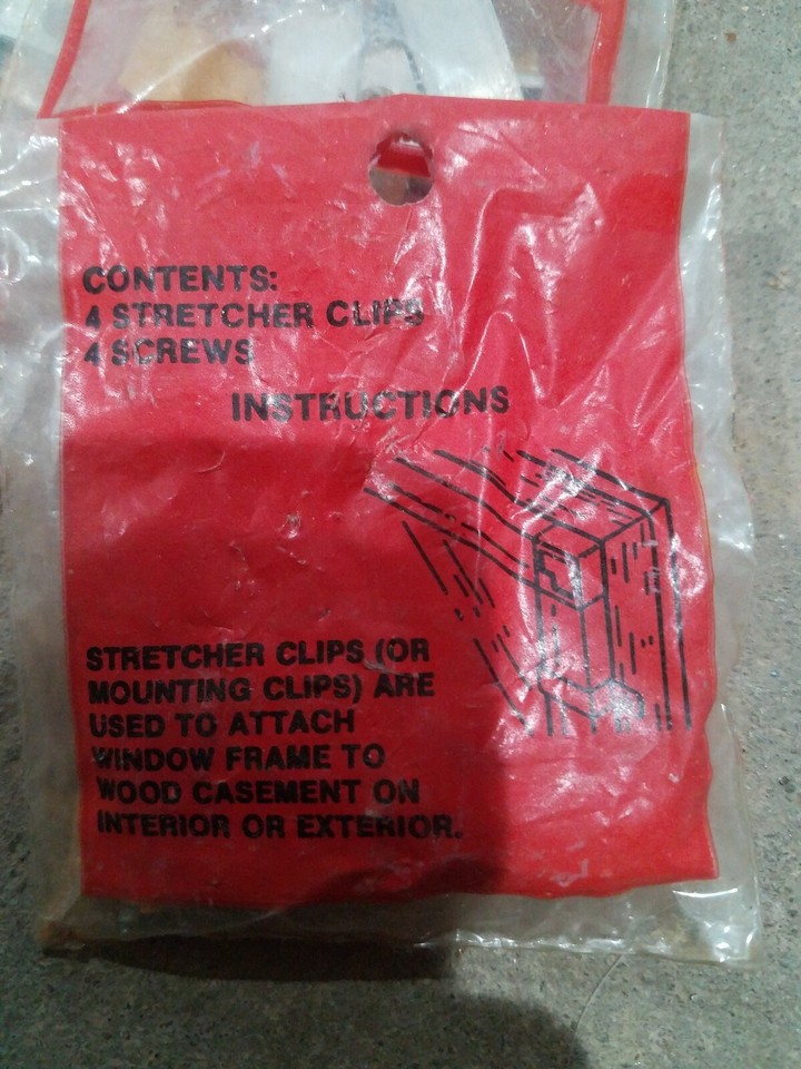LOT OF 5 MD WINDOW SYSTEM STRETCHER CLIPS KITS - FREE SHIPPING | eBay