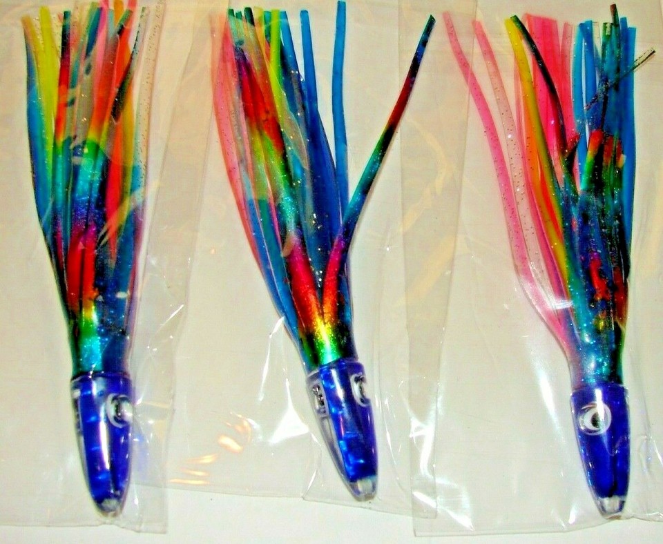 5 Pack Trolling Fishing Lures Mahi,ONO,Tuna,Dorado,Wahoo Lures Lot 5pc ...