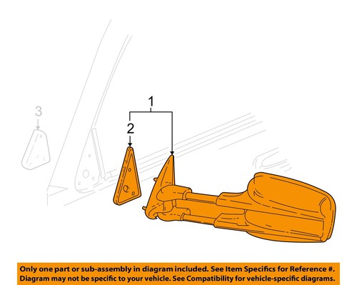 GM OEM 99-07 Sierra 1500 Classic Front Door Outside Mirrors-Mirror Assy ...