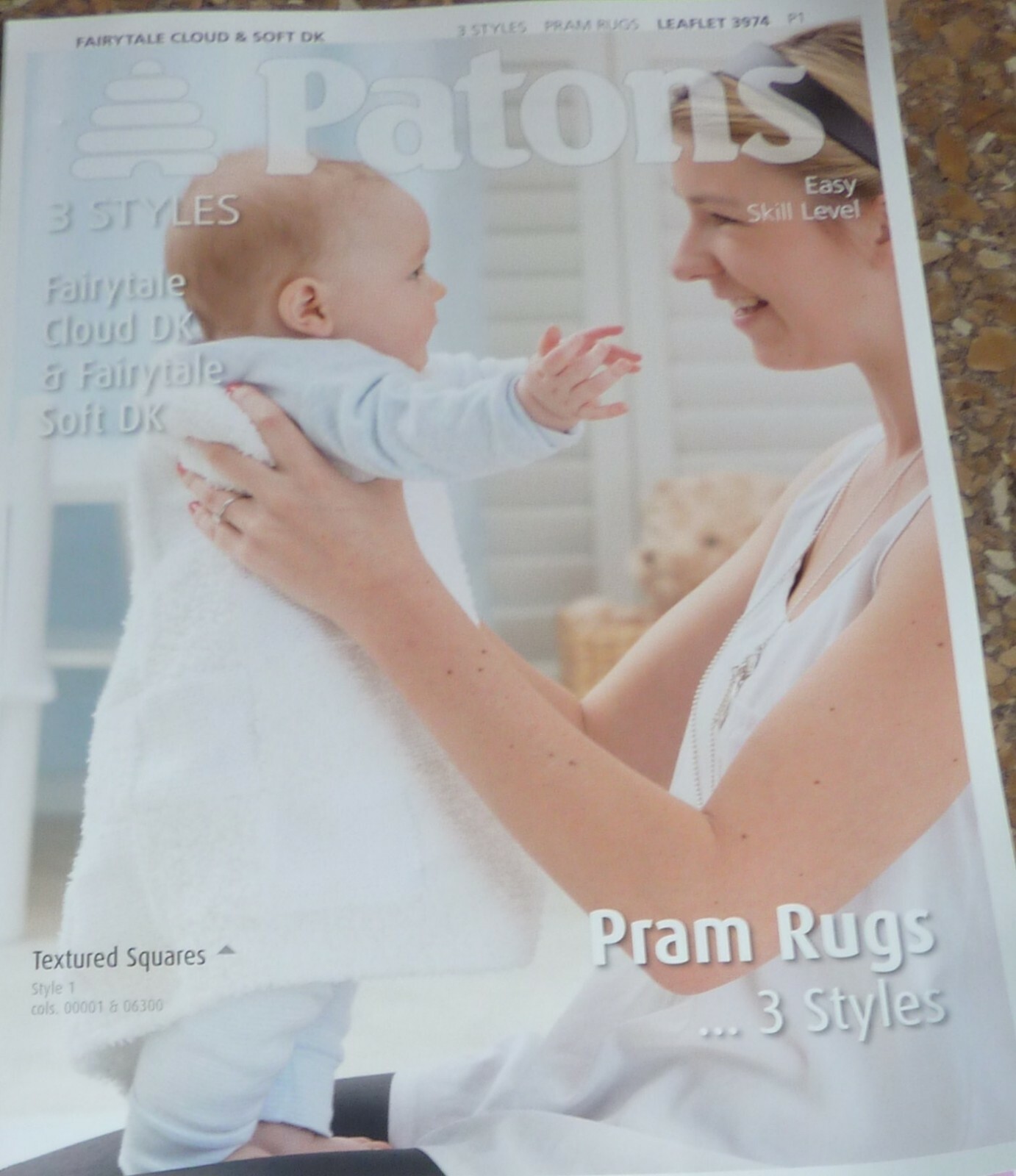 Patons Knitting Pattern Leaflet 3 Styles of DK Baby Pram Rugs No 3974 ...