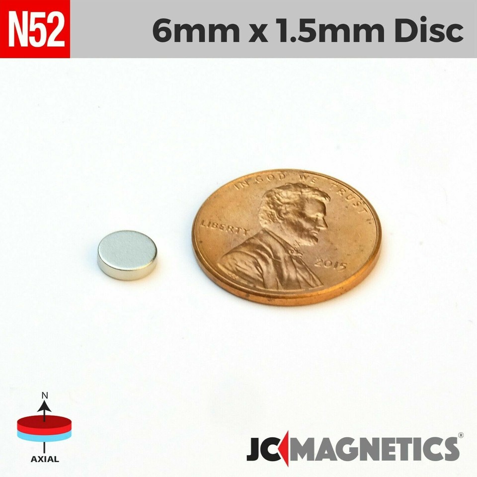 Super Strong N52 Rare Earth Round Neodymium Magnet Disc Thin Tiny Small ...