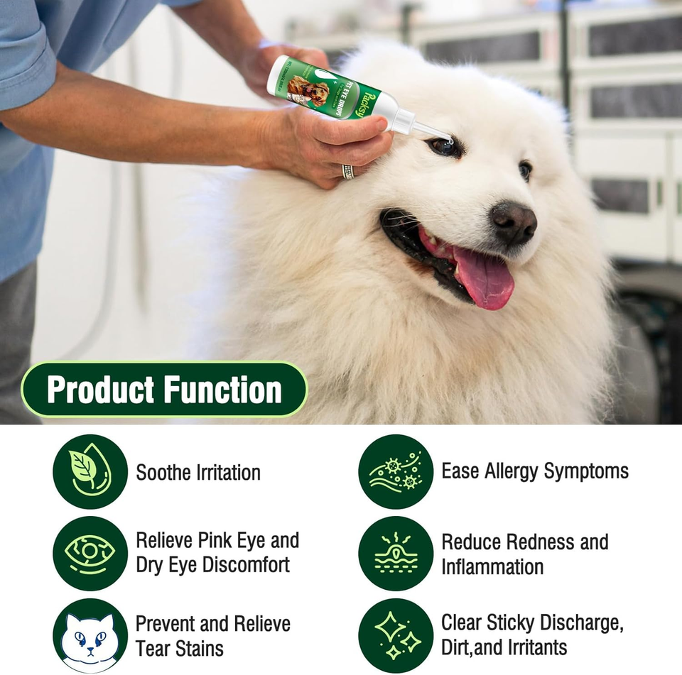 120Ml/4.06Fl Oz Cat and Dog Eye Drops,Soothing Relief for Itchy ...