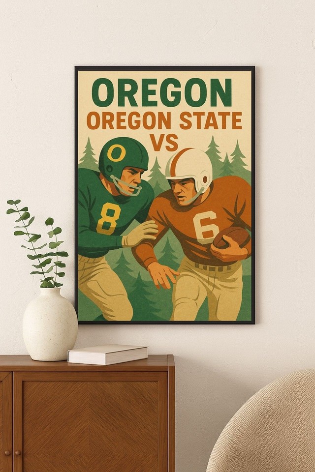 🏈 Oregon vs Oregon State Football Poster - 24x36” 200gsm Paper🗞️ ...