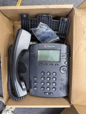 Polycom VVX300 VoIP PoE Office Business Desk Phone w/ Desktop Stand ...