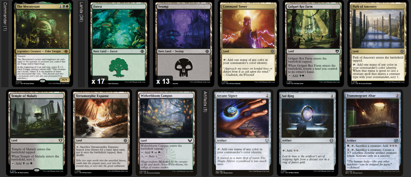 The Mycotyrant MTG EDH Commander Deck | Magic the Gathering | eBay