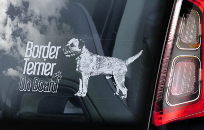 BORDER TERRIER Car Sticker, Window Decal Bumper Sign Dog Pet Lover Gift ...