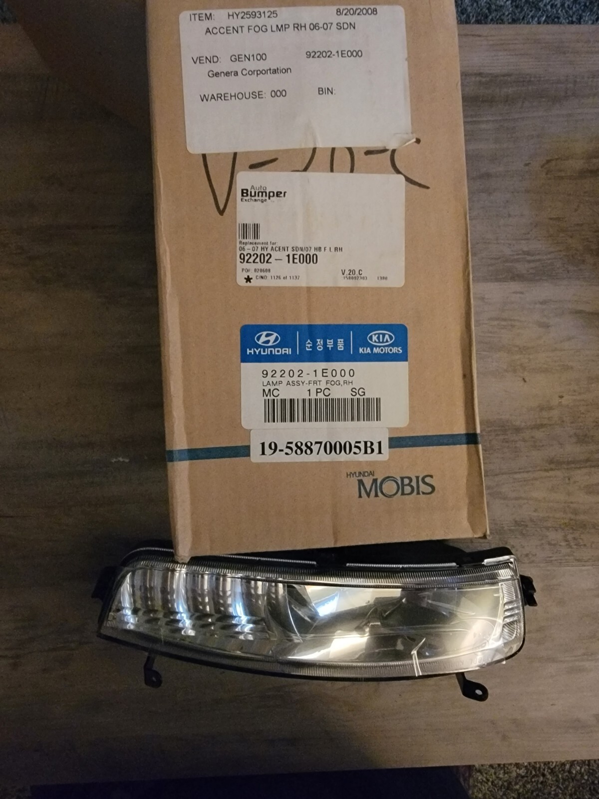 92202-1E000 Hyundai Genuine Fog Lamp For 06-07 Accent Sdn HY2593125 | eBay