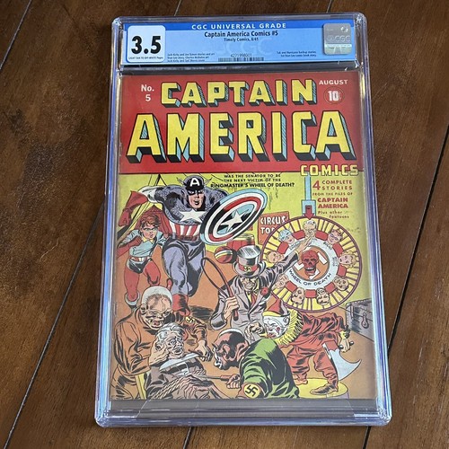 Captain America Comics #5 (1941) - Red Skull! WW2! 1st Stan Lee Story ...