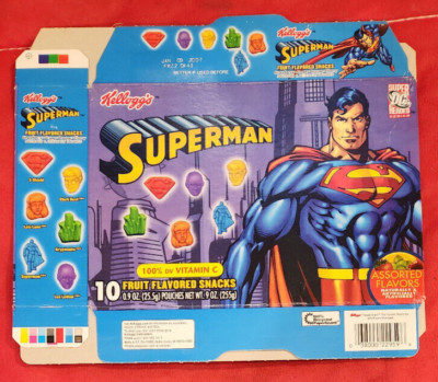 Kellogg's Superman Fruit Snacks 2005 empty box | eBay