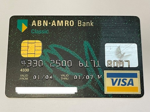 ABN AMRO Classic Visa Credit Card ️Flower drawing ️UAE ️Expired in 2007 ...