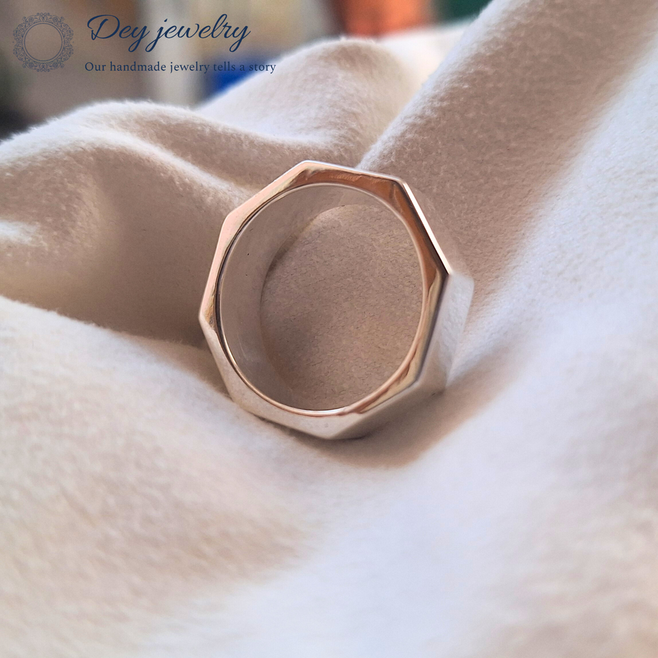 925 Sterling Silver Solid Band Ring Screw Shape Handmade Designer Gift Ring | eBay