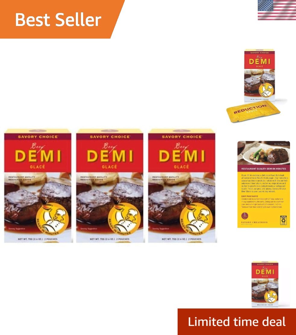 Easy-Prep Beef Demi Glace Reduction Sauce - No MSG, Trans Fat, Gluten ...