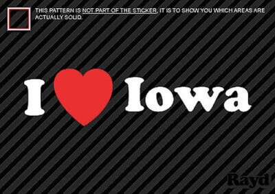 (2) I Love Iowa Autocollant Décalque Découpé Vinyle | eBay