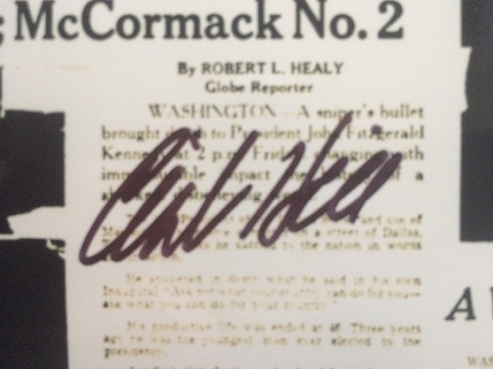 Clint Hill Autographed Photo JFK Jackie John F Kennedy Assassination | eBay