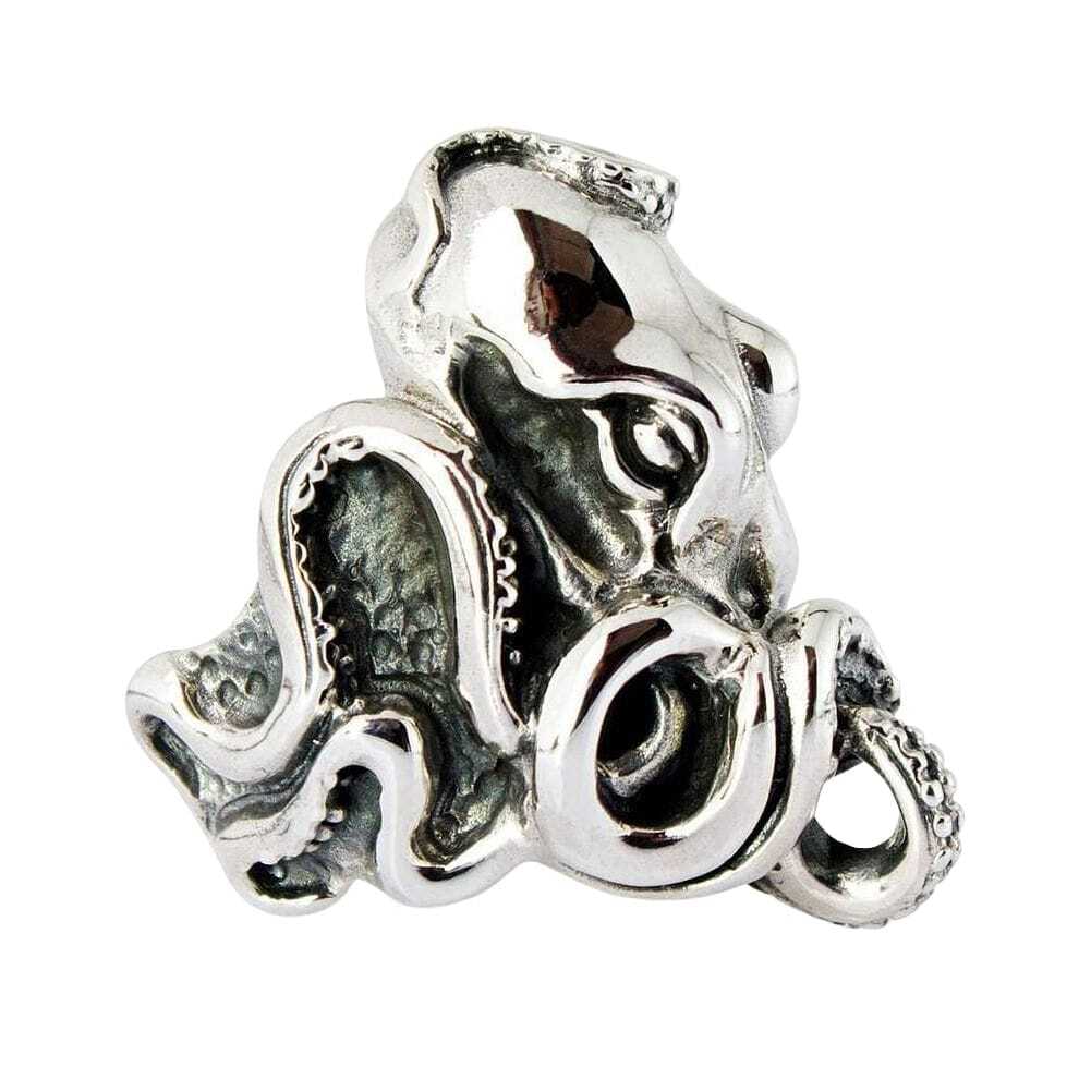 OCTOPUS HEAVY 925 STERLING SILVER MENS RING ANIMAL GOTHIC BIKER BIG ...