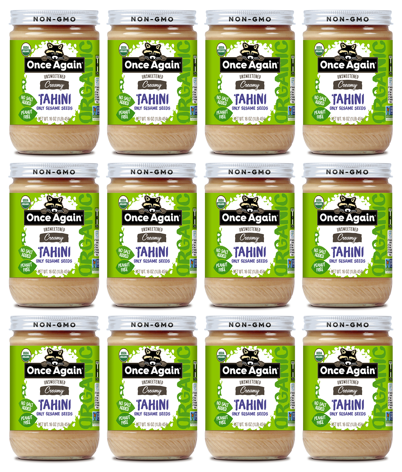 Once Again Organic Sesame Tahini, No Salt, 16oz Jar, Case of 12 | eBay