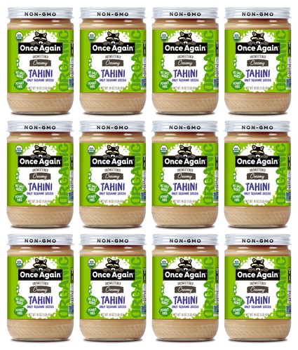 Once Again Organic Sesame Tahini, No Salt, 16oz Jar, Case of 12 | eBay