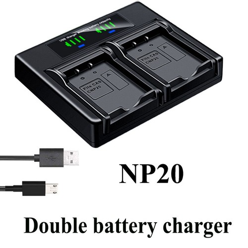 Dual Battery Charger For NP-20 Benq X710 X720 X725 X735 X800 X835 T700 ...