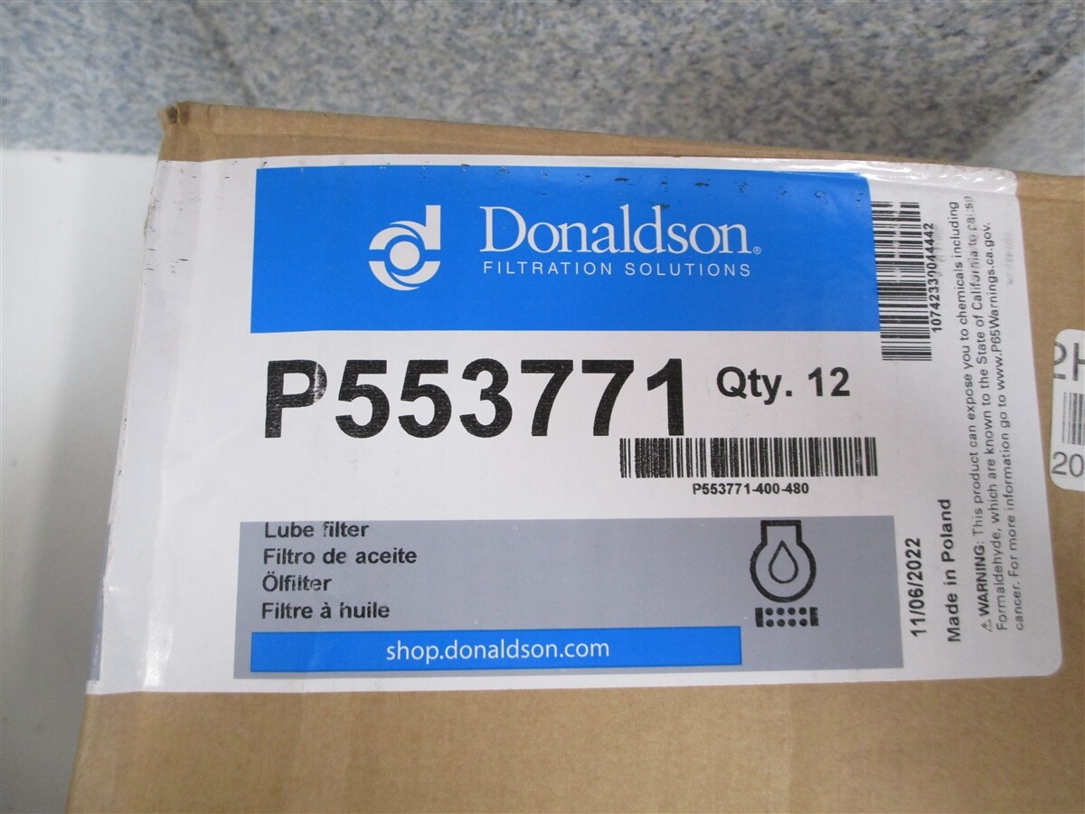 DONALDSON P553771 Lube Filter Case of 12 NEW | eBay