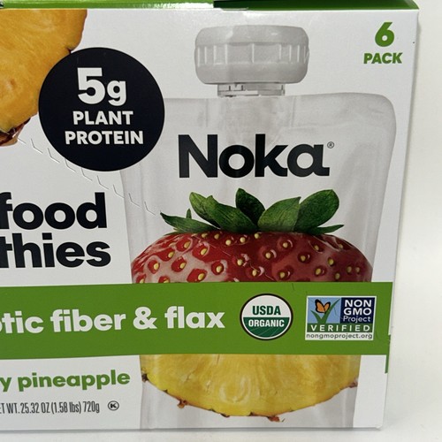 12 - Noka Superfood Smoothies Pouches + Prebiotic Fiber Strawberry ...