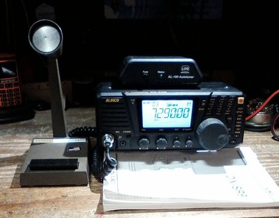 Working Alinco DX-SR9T transceiver, LDG A-100 auto tuner ,Turner 751 ...