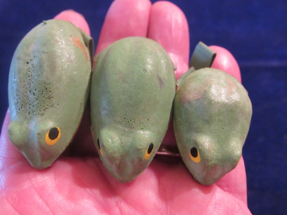 Vtg Lot Bill Plummer Original Bass Frog Fishing Lure Weedless Topwater ...