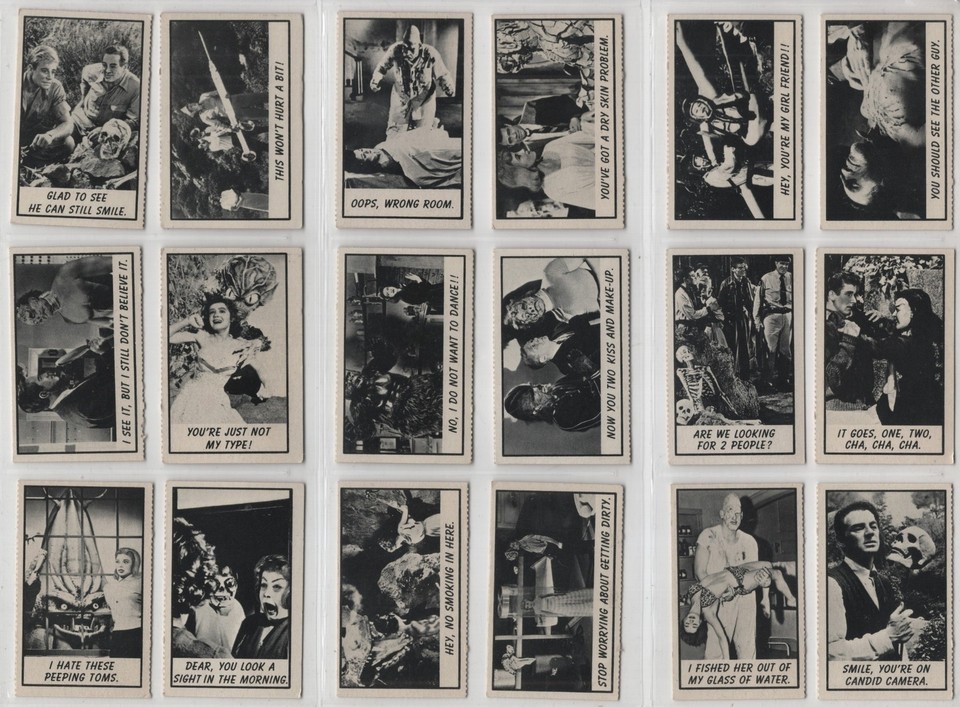 Monster Laffs Midgees Trading Cards Topps 1963 High Numbers Set of 45 ...