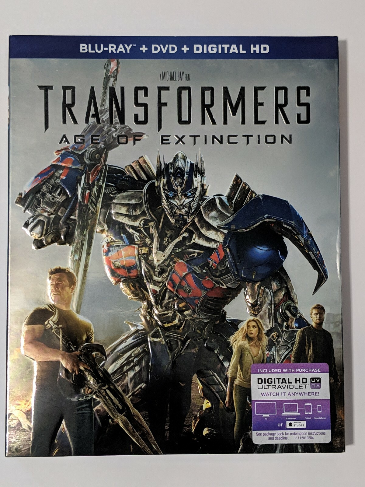 Transformers: Age of Extinction (Blu-ray + DVD + Digital HD, 2014) w ...
