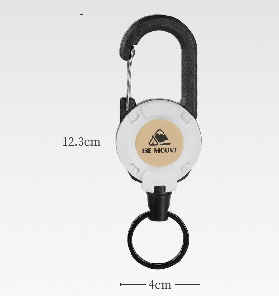 Outdoors Retractable Key Chain Reel Holder Heavy Duty Cord Carabiner ...