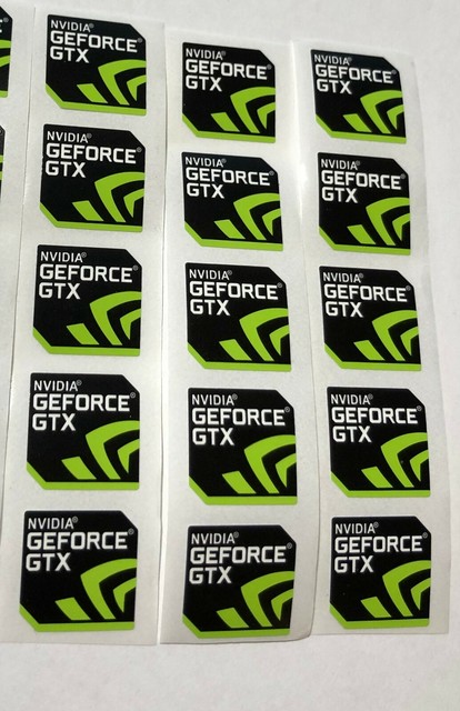 Nvidia GeForce GTX Sticker 17.5 x 17.5mm Case Badge Sticker 50~100pcs ...