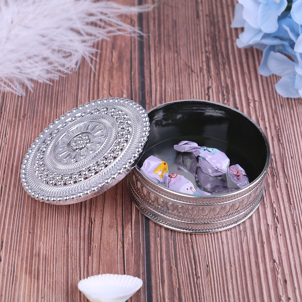Creative plastic round candy box wedding vintage chocolate gift treat ...