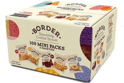 Borders Mini Pack Assorted Biscuits 100 Packets with 5 Varieties | eBay UK