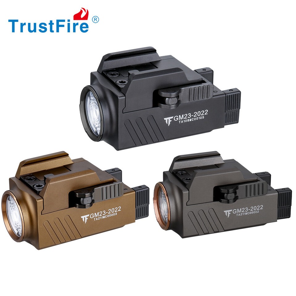 Trustfire Mini Tactical LED Gun Flashlight 800 Lumen Rail Mounted ...