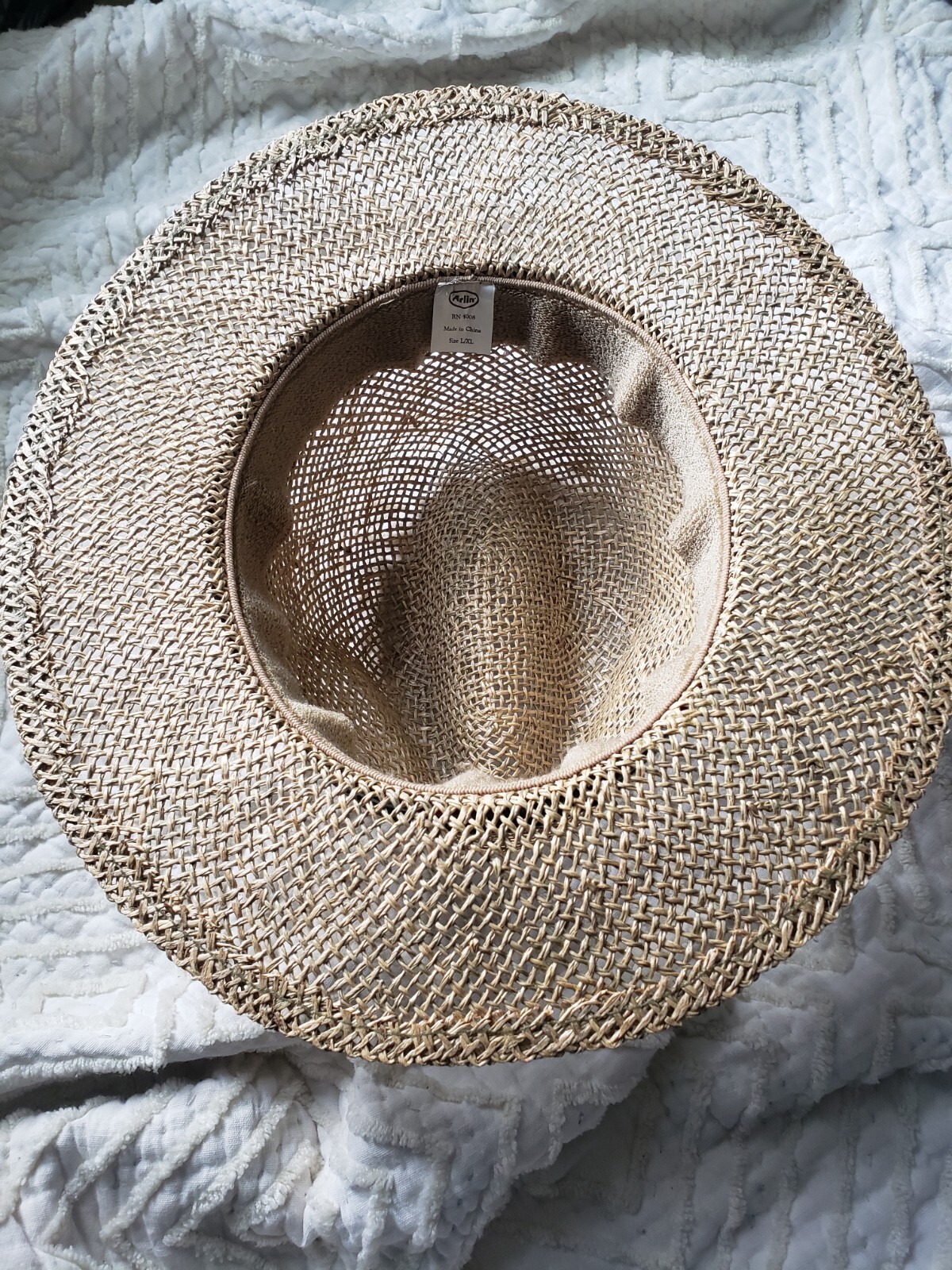 Mens Arlin Straw Hat Fedora Multicolor Band Breathable Beige Natural L ...