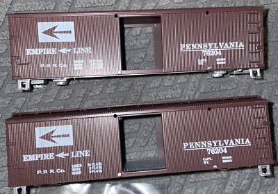 Pair Of Pennsy RR Empire 36ft Old Timer HO Box Car Roundhouse One Box ...