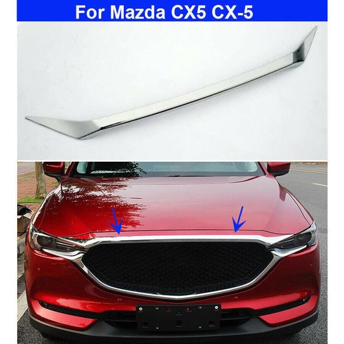 For Mazda CX-5 2017-2021 Chrome Front Grill Grille Engine Hood ...