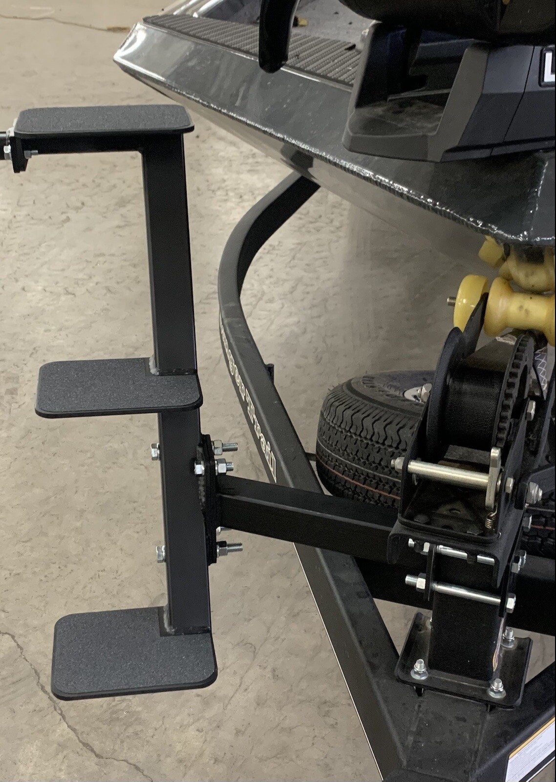 Winch mount triple step boat trailer steps MADE IN USA | eBay