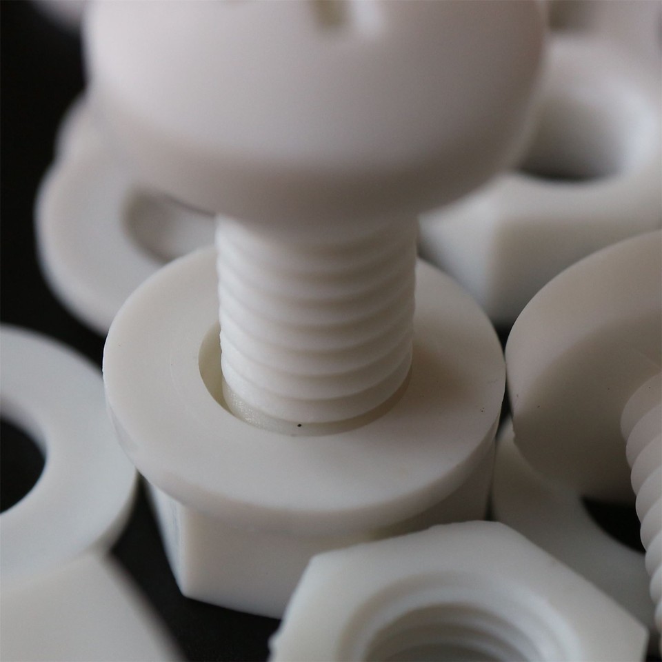 20x White Screws Plastic Nuts & Bolts, Washers, M8 x 20mm, Anti ...
