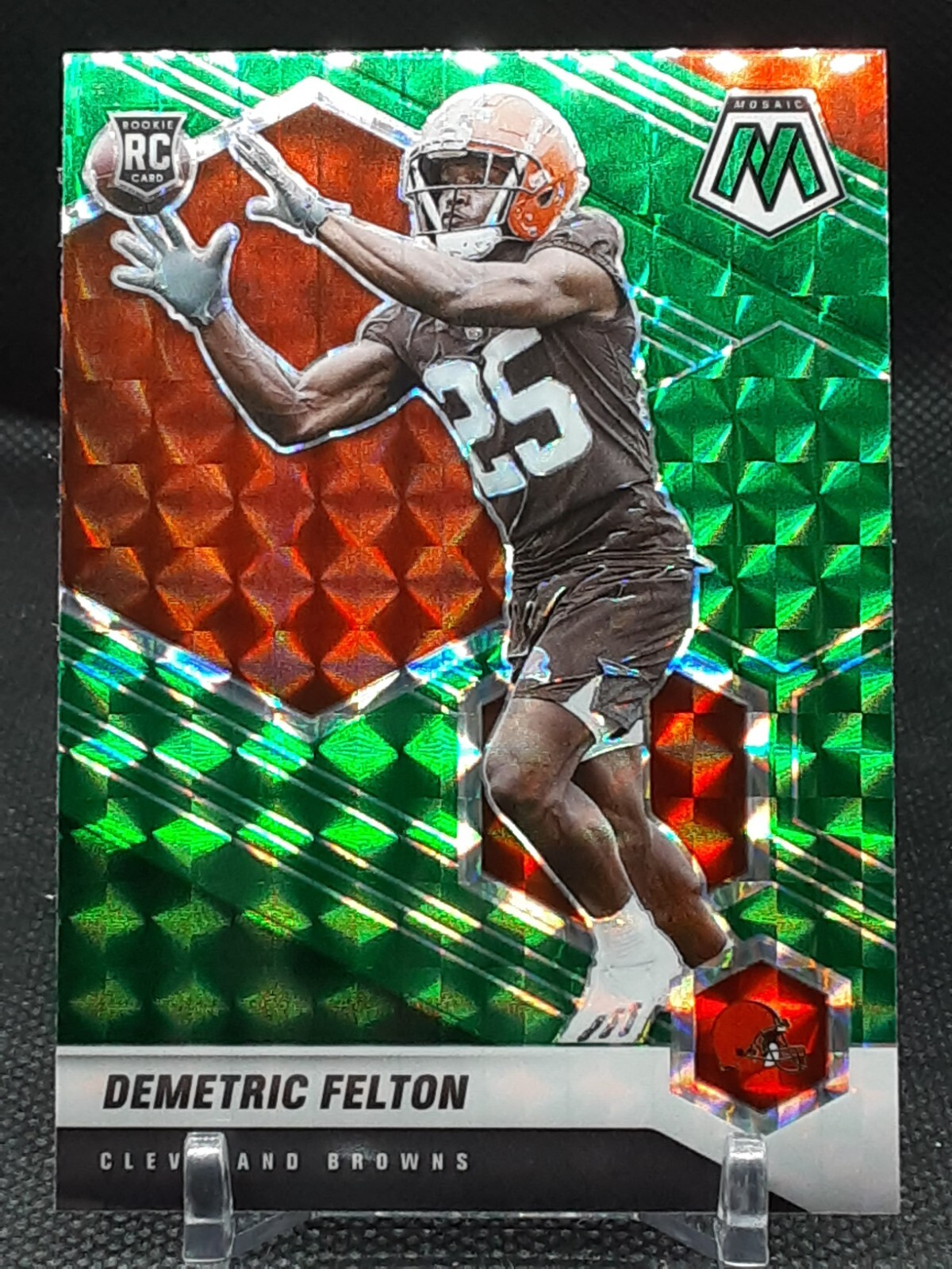 DEMETRIC FELTON 2021 MOSAIC GREEN MOSAIC ROOKIE BROWNS UCLA BRUINS S6 ...