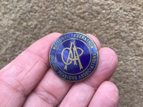 Vintage Enamel Badge Pin National Federation Old Age Pensions ...